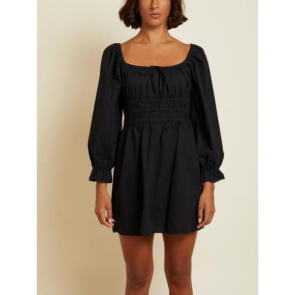 Nation LTD | Dresses | New Nation Ltd Marisol Gathered Mini In Jet ...